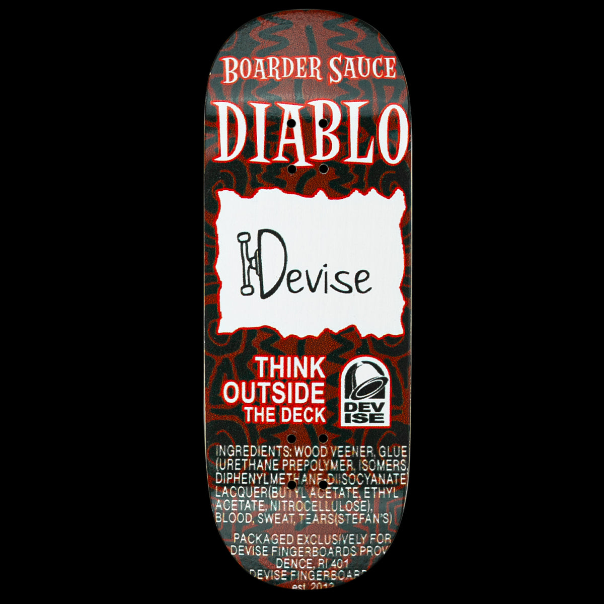 Devise Fingerboard Deck - Boarder Sauce – The Vault Fingerboards