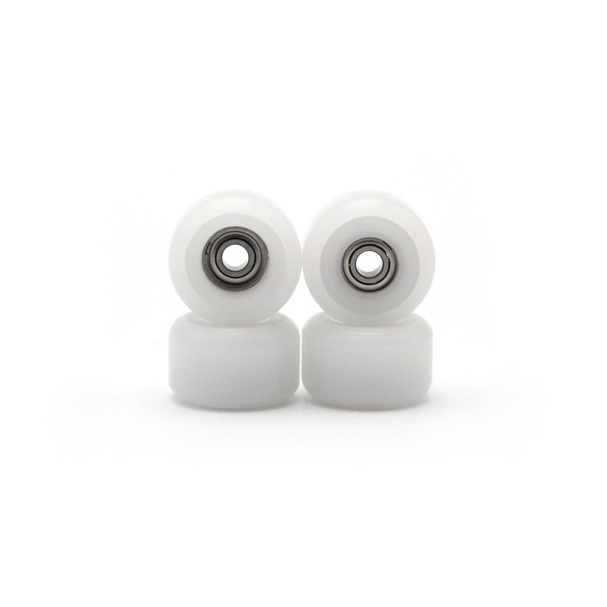 FlatFace Fingerboard Dual Durometer V2 Bearing Wheels - White and Whit ...