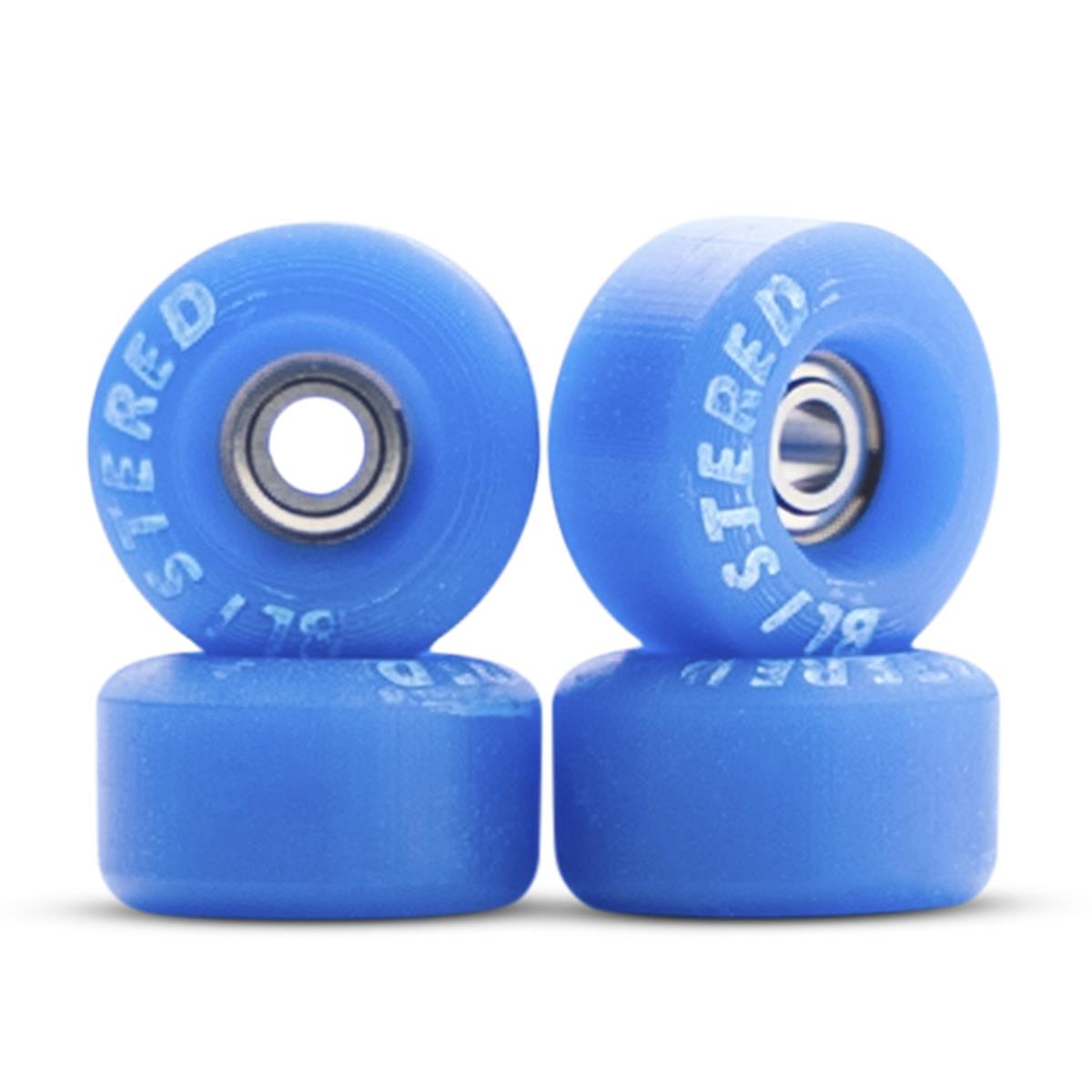 Blistered V5 Street Fingerboard Wheels - Blue and Light Blue Text – The ...
