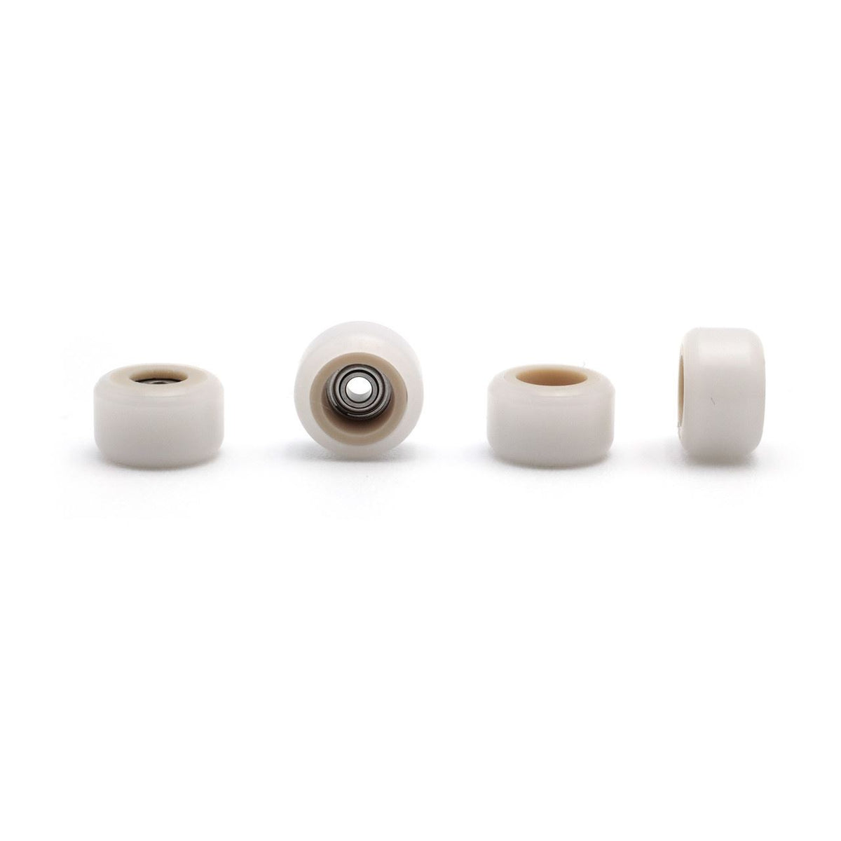 FlatFace Fingerboard Dual Durometer V2 Bearing Wheels - Tan and White ...
