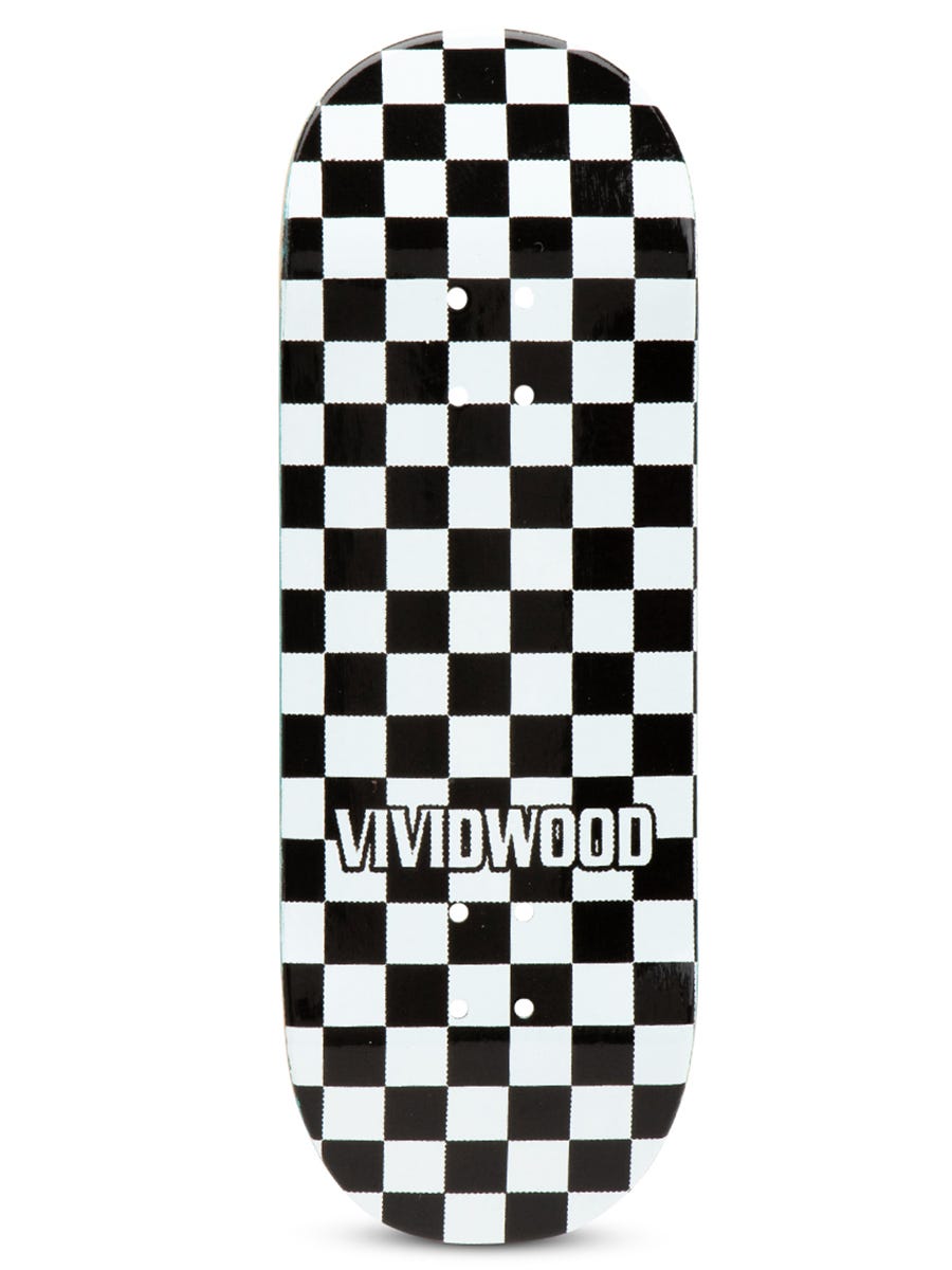 Vividwood Fingerboard Deck - Checkers – The Vault Fingerboards